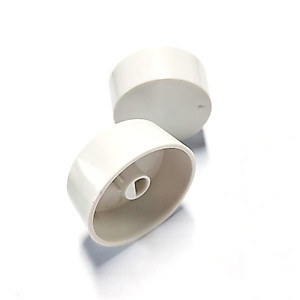 ARYEIELLSOW Thermostat Knob Fit with White Single or Double Pole Cover for Old Style S22 D22, White, 2pcs