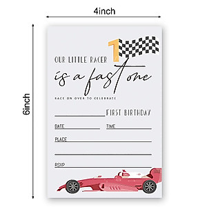 LoaHak Fast One Birthday Invitation, Race Car Birthday Invitation, First Birthday, Race Car Birthday Invitation, Race Car birthday party invitations. (019)