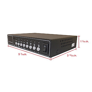 Evertech Office Home Analog Video Security Camera CCTV Color Quad Splitter Processor 4 Channel/Port Real Time with Remote Control