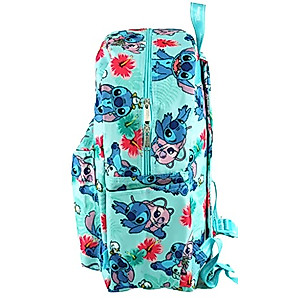 Wondapop Disney Lilo & Stitch 17 Inch Deluxe Backpack with Laptop Compartment (Aqua)