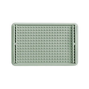 ezpz Drying Rack (Sage) - 100% Silicone Collapsible Dish Drying Rack + Suctions in Place + Adjustable Pegs - Dishwasher Safe - Durable Long-Lasting