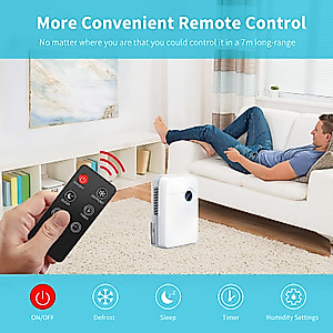 Dehumidifiers for Home, Dehumidifier 4500 Cubic Feet (320 sq ft) Electric Dehumidifiers with Remote Control, Auto Shut Off, 77.4oz Quiet Air Dehumidifier