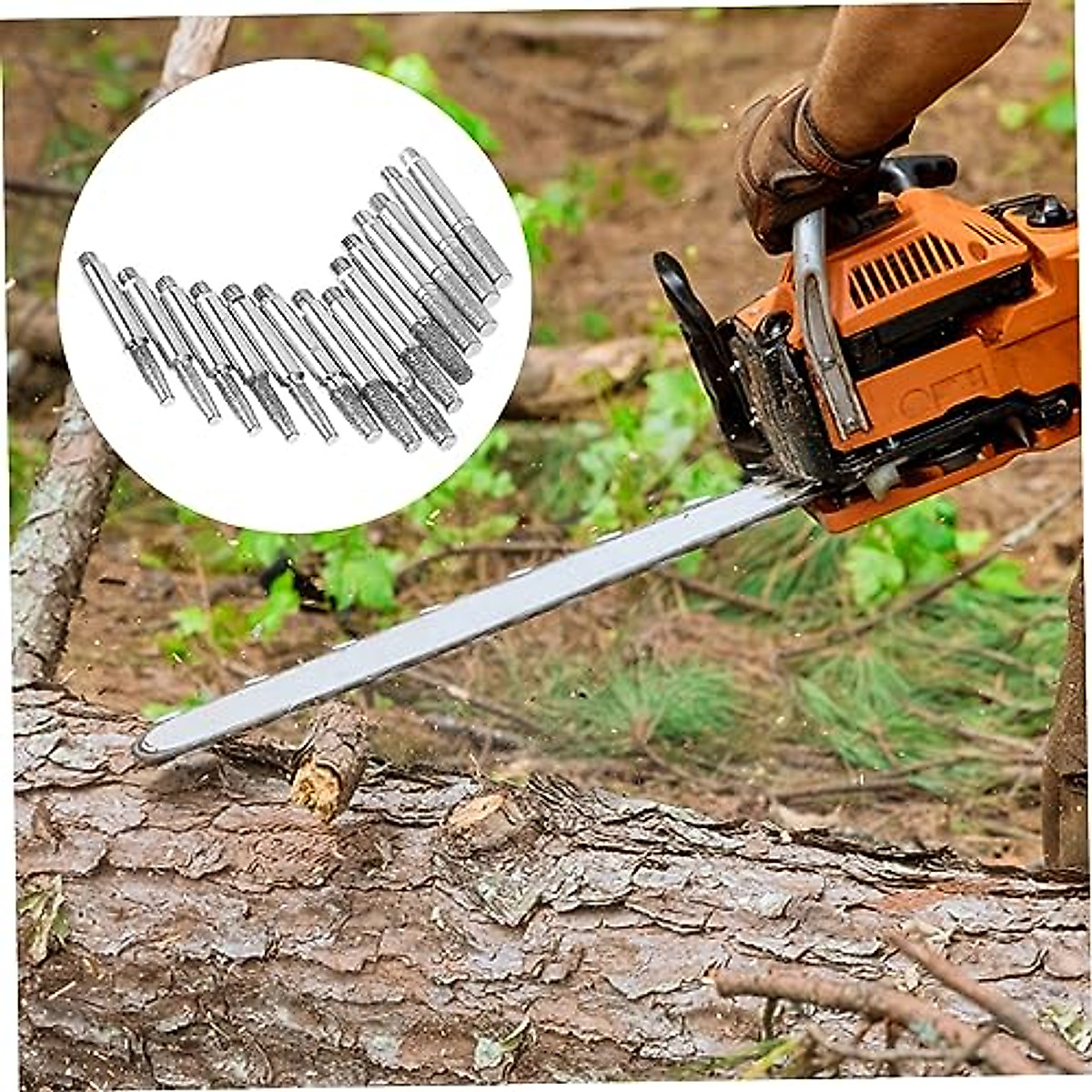ULTECHNOVO Hand Tools 12pcs 4.8 chainsaw grinding stones chainsaw burr grinding stone chainsaw accessories grinding head Tool