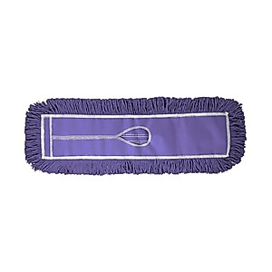 Tidy Tools 24 Inch Purple Dust Mop with Wood Handle and 24 Inch Purple Dust Mop Refill Bundle - 6 Mop Sets and 6 Refills