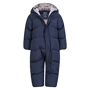 Mountain Warehouse Frosty Toddler Padded Suit - Fleece Lined Snowsuit Navy 12-18 Months