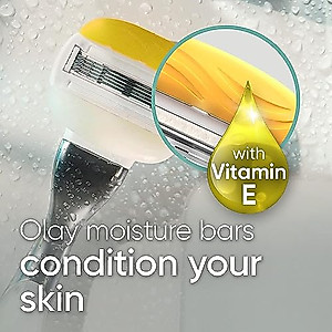 Gillette Venus Comfortglide with Olay Coconut Womens Razor Handle + Blade Refills, Silver, 2 Count