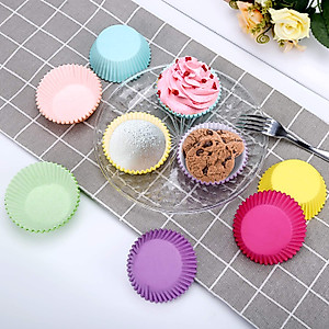 600 pcs Cupcake liners Rainbow Standard Paper Baking Cups Cupcake Liners Muffin Baking Cupcake Mold to Use for Pans