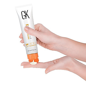 GK HAIR Global Keratin pH+ Pre-Treatment Clarifying Shampoo (3.4 Fl Oz/100ml) For Preps Hair Deep Cleansing,Removes Impurities -With Aloe Vera, Vitamins & Natural Oils All Hair Types Men and Women