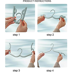 10 Pcs Travel Foldable Hangers - 2024 Update Portable Plastic Hanger,Travel Accessories Essentials Must Haves,Clothes Drying Rack,Folding Hanger for Traveling Camping Flying RV Cruise Suitcase Mix