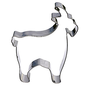 Goat Farm Animal Cookie Cutter, Premium Food-Grade Stainless Steel, Dishwasher Safe