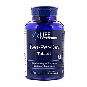 Life Extension Two-Per-Day Tablets Super-Potent Multivitamin & Mineral Supplement 120 Tablets