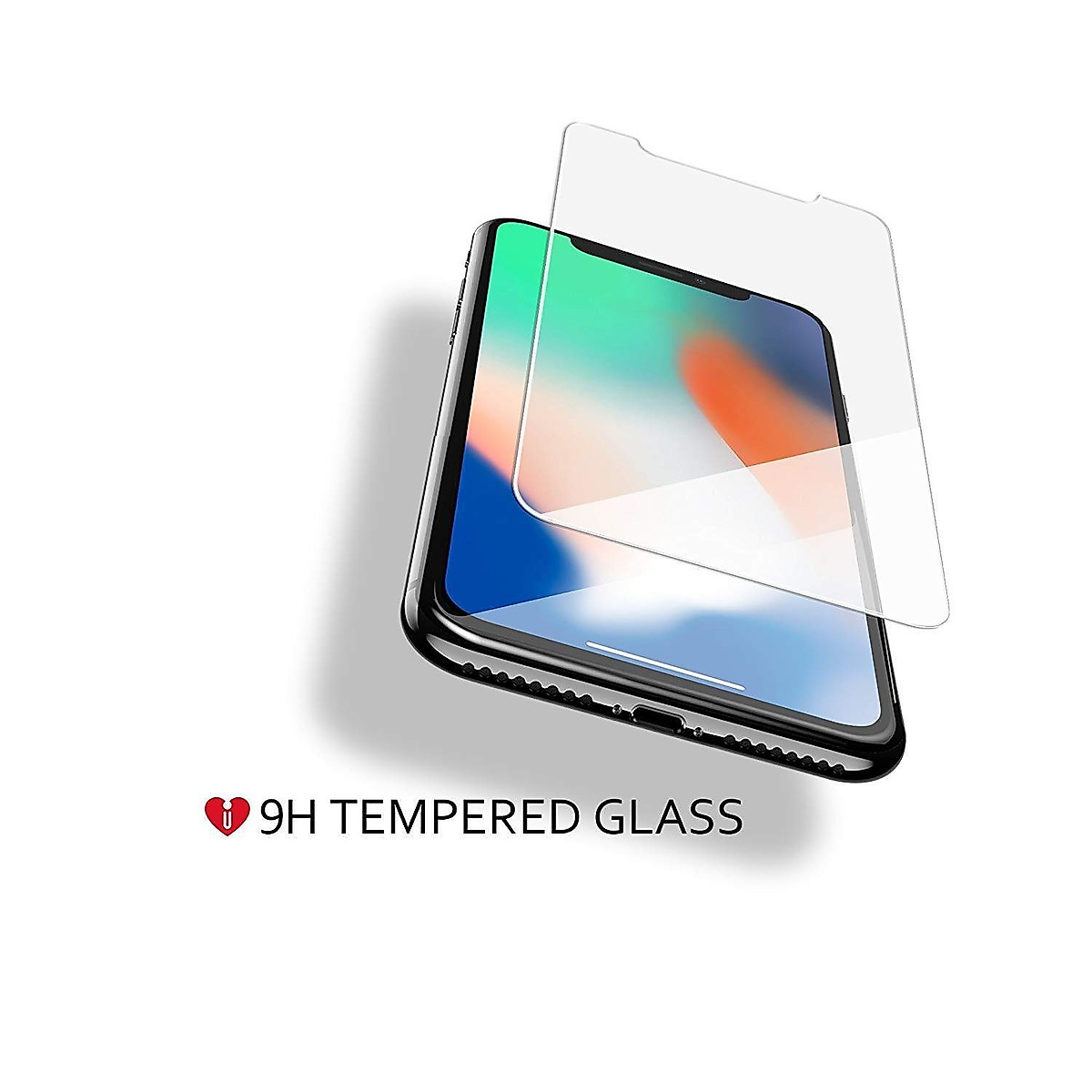 iPhone X Screen Protector, iPhone X Tempered Glass Screen Protectors [3D Touch] 0.25mm Screen Protector Glass for Apple iPhoneX work with most case 99% Touch Accurate