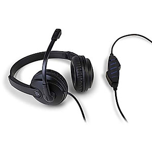Aluratek Wired USB Stereo Headset with Noise Cancelling Boom Mic and in-Line Controls, for Distance Learning, Zoom, MS Teams, Video Conferencing, Skype, Gaming, Music Play, Webinars (AWHU02FB), Black