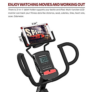 Recumbent Exercise Bike for Seniors 350 LBS Capacity with Magnetic Resistance Indoor Cycling Bike Stationary with iPad Holder for Home Gym Cardio Workout