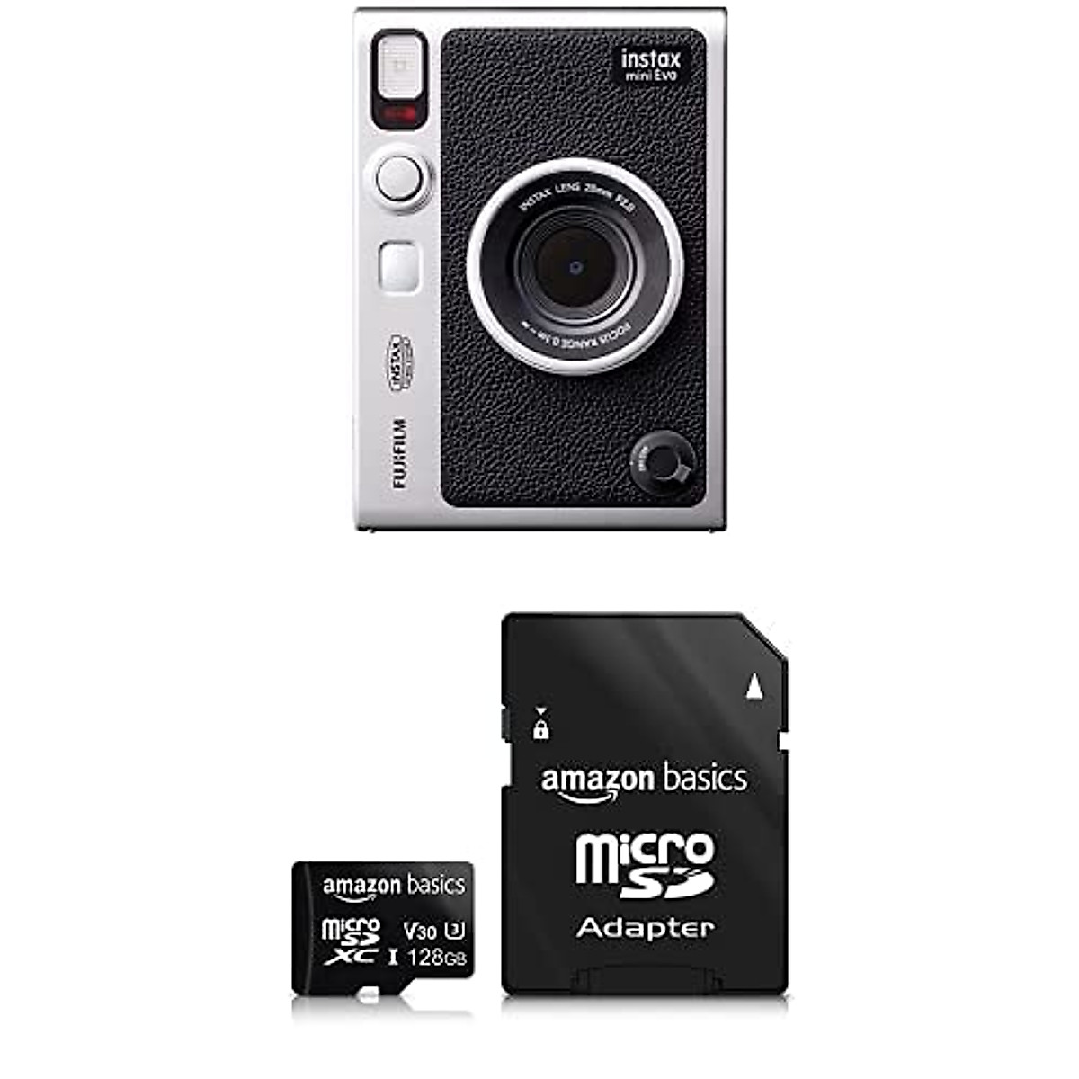 Fujifilm Instax Mini EVO Instant Camera and Memory Card Bundle