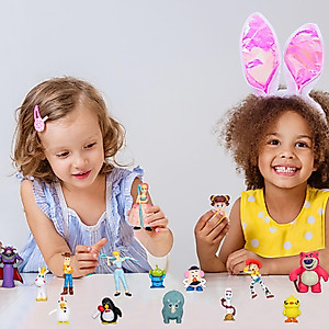 36Pcs Story Toy Cake Toppers, Story Action Figures Cupcake Toppers for Kids, Collectible Mini Figurines for Birthday Party Favor Decorations, 1.2-2.8inch