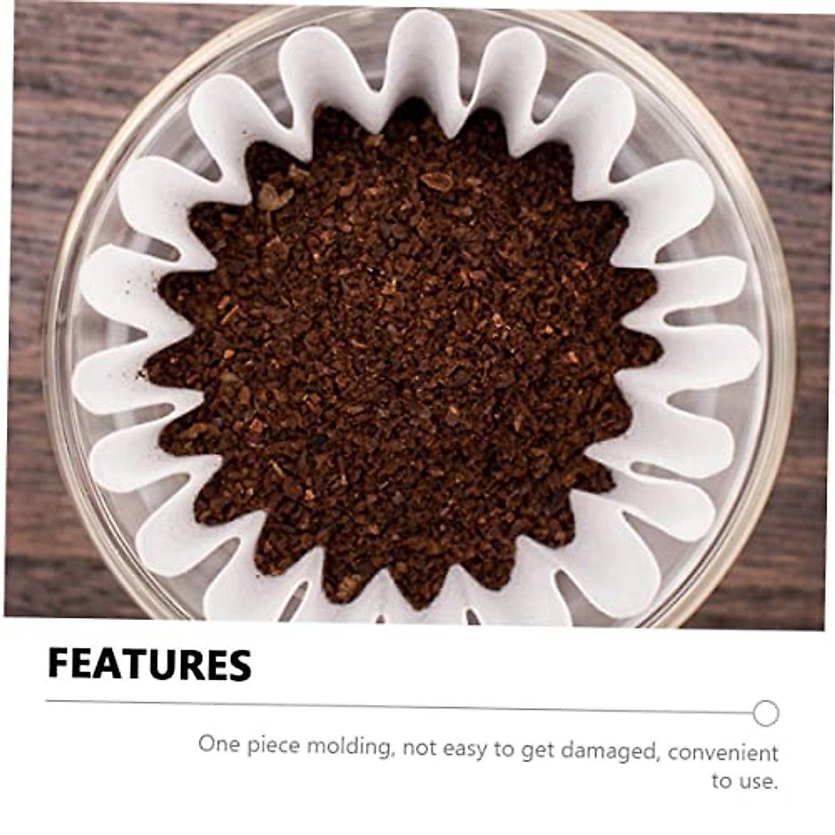 OKUMEYR 100 Sheets American Coffee Filter Paper Bowl Shaped Coffee Filter Tea Strainer Tea Filter Paper Effective Coffee Filtration Offee Brewing Filter Drip Coffee Filter Espresso White