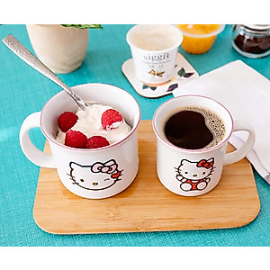 Toynk Hello Kitty 9 and 16 Ounce Ceramic Camper Mug Set of 2