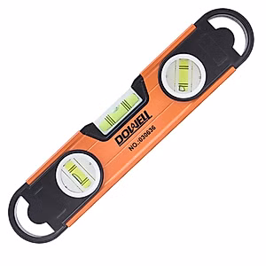 DOWELL Magnetic Level Torpedo Level 11" Box Spirit Bubble Level Shockproof Top Vial Alloy Frame 180 90 45 Degree HY030636