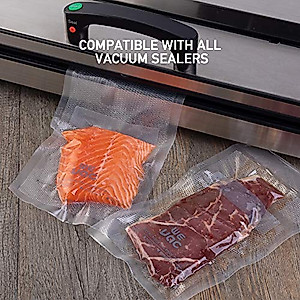 Wevac 8” x 150’ Food Vacuum Seal Roll Keeper with Cutter, Ideal Vacuum Sealer Bags for Food Saver, BPA Free, Commercial Grade, Great for Storage, Meal prep and Sous Vide (8" x 150')