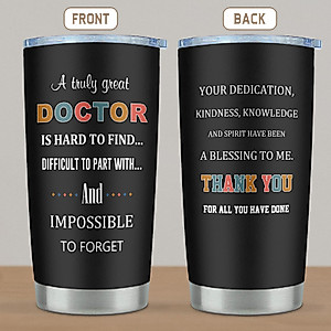 Qatdey Doctor Gifts Tumbler 20oz, Doctor Appreciation/Graduation Gifts for Men/Women, Retirement/Doctors Day Gift for Dr./MD Cup 1PC