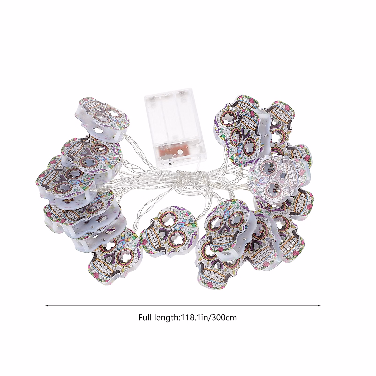 Uonlytech 1pc String Halloween Skull String Lights Halloween Decorations Lights Xmas Party Light Led Cute Lights Indoor Lights for Decoration Festival Night Light Battery Light Pumpkin