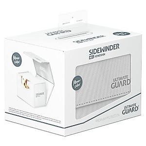 Ultimate Guard Sidewinder 80+, Deck Box for 80 Double-Sleeved TCG Cards, White, Magnetic Closure & Microfiber Inner Lining for Secure Storage