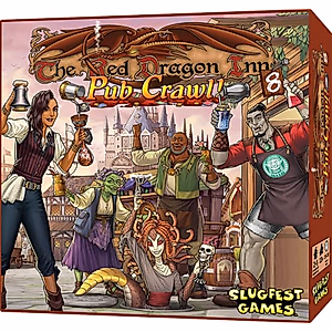 Slugfest Games: Red Dragon Inn 8, The Pub Crawl, Five New Characters, Can be Played with All Expansions, New Prize Cards Inside, For Ages 13 and up