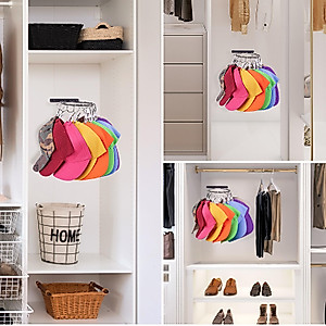 HOUSE AGAIN Hat Rack for Wall 2 Packs Hat Organizer and Storage for 20 Baseball Caps, Metal Hats Holder Wall-Mounted with 20 Stainless Steel Clips, Fits All Caps, for Men&Women