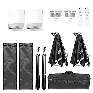 Wisamic Softbox Lighting Kit, 20X28 inch Photography Softbox Kit, 2800K-5700K 85W E27 Dimmable LED Light Head with Remote, Professional Photo Studio Equipment for Camera Product Shooting Selfie