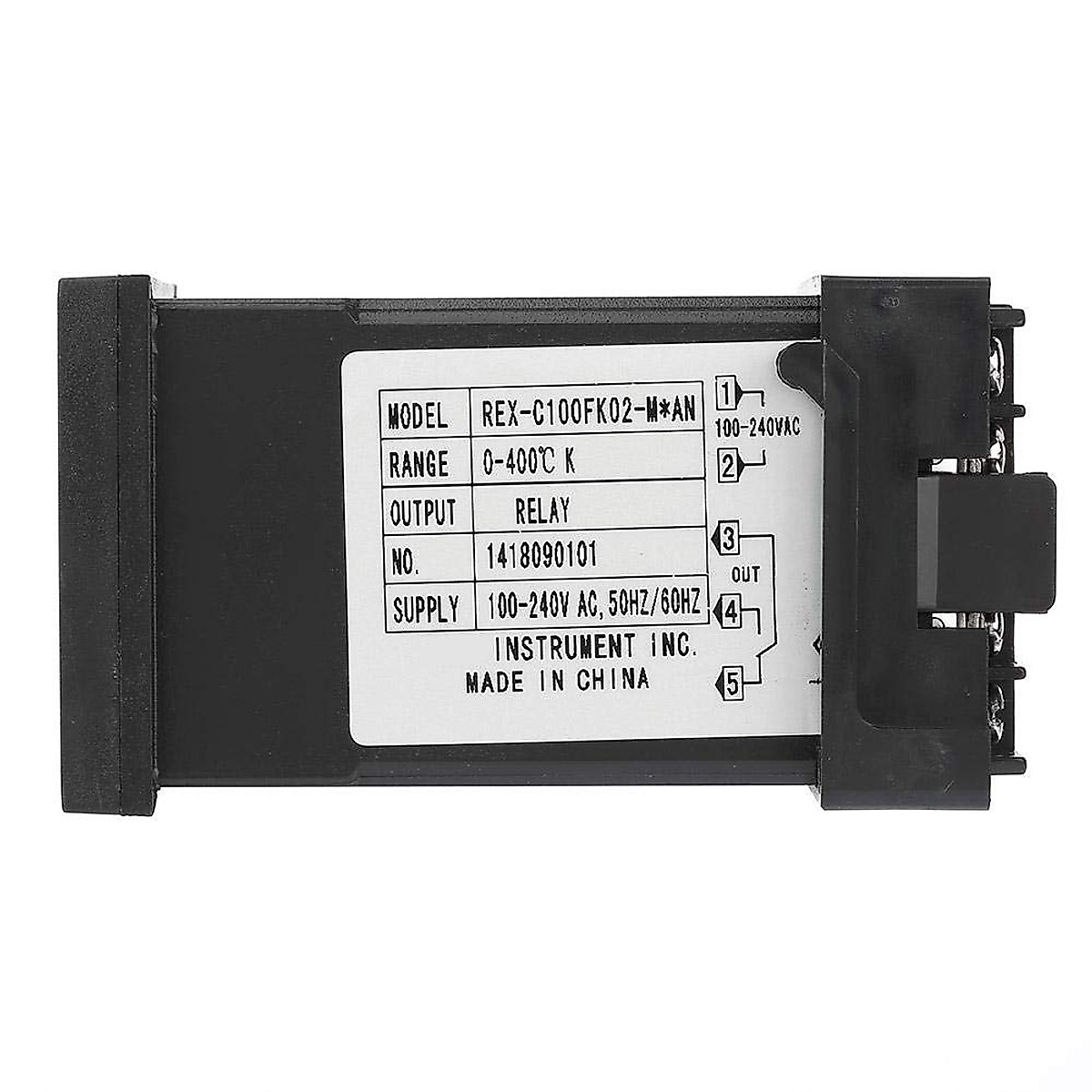 REX-C100 Temperature Controller, REX-C100FK02-M*an PID Digital Temperature Controller Relay Output Thermostat AC 250V Temperature Control Switch