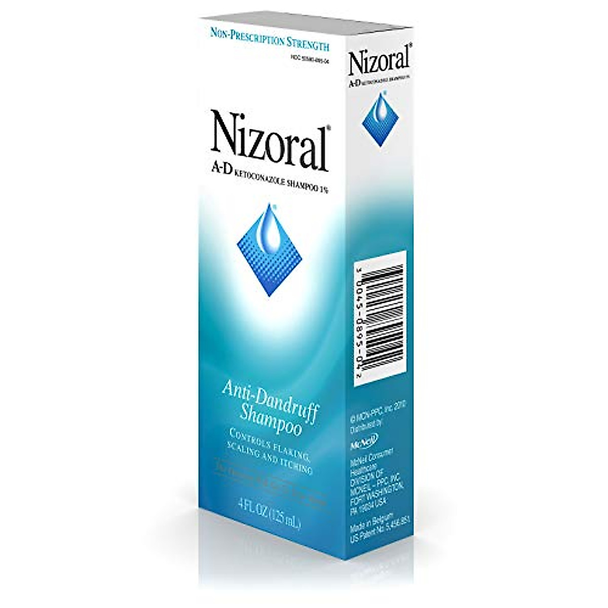 Nizoral A-D Anti-Dandruff Shampoo with Ketoconazole 1%, Dry Itchy Scalp Shampoo for Dandruff Control & Relief, 4 fl. oz