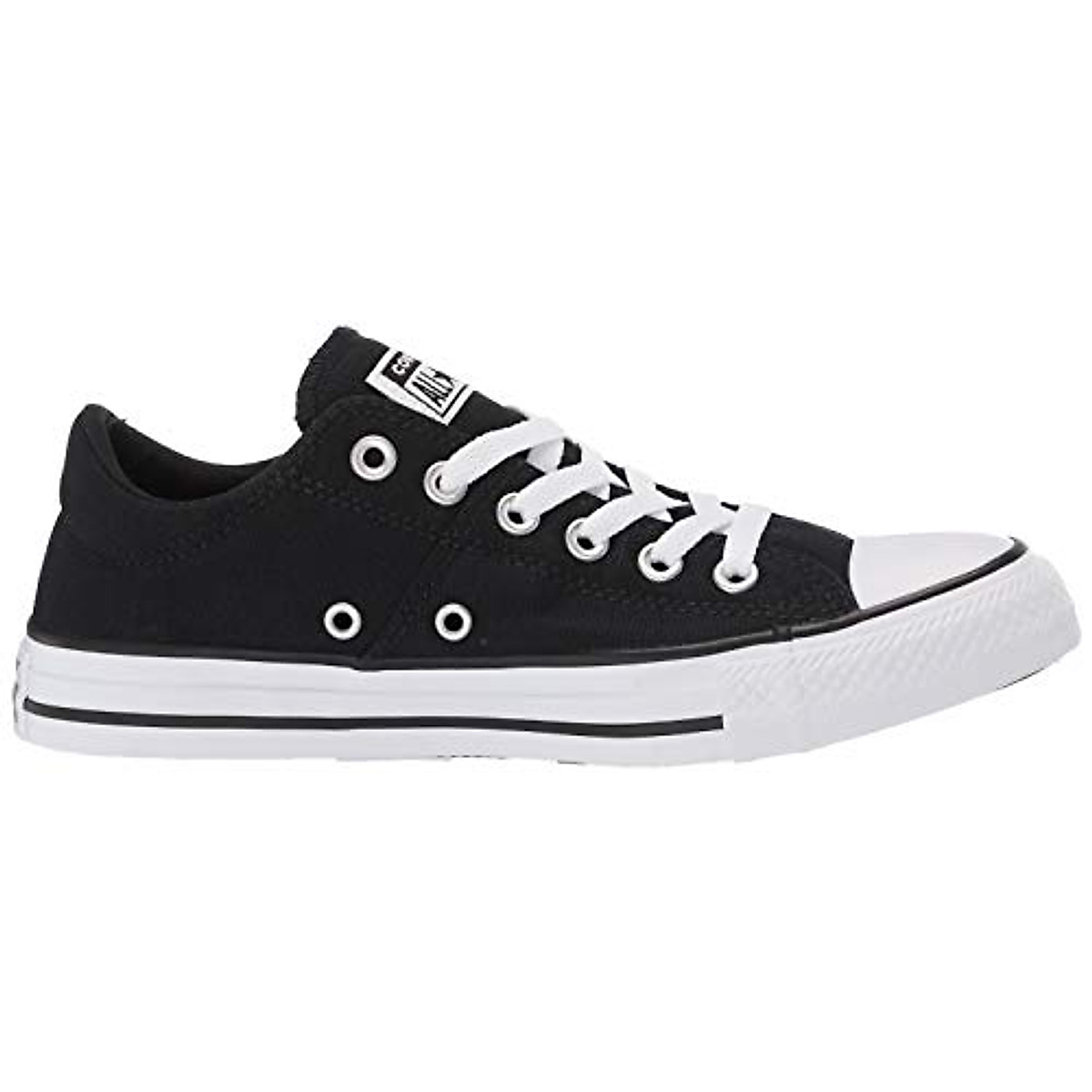 Converse Women's Chuck Taylor All Star Madison Low Top Sneaker, Black/White/Black, 8.5 M US