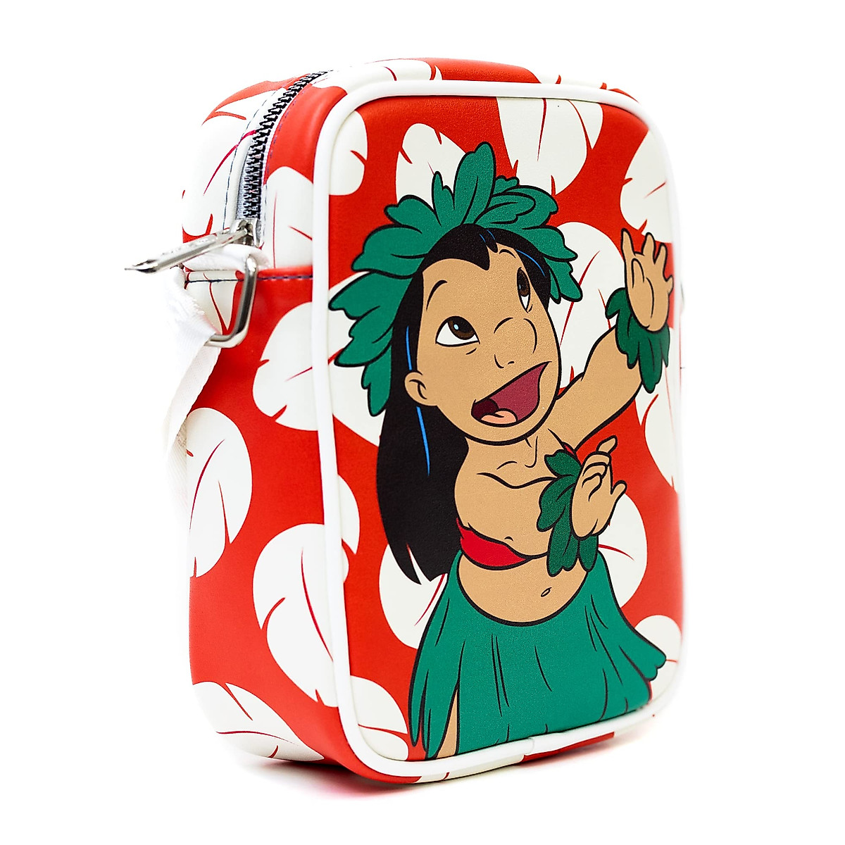 Disney Bag and Wallet Combo, Lilo and Stitch Lilo Hula Pose and Dress Print Red, Vegan Leather