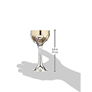 Rite Lite Tree of Life Kiddush Cup, Gold/Silver Shabbat Luxury Kiddush Goblet Chanukah 6.5" Comes with A Beautiful Box Hanukkah
