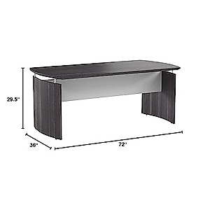 Mayline Medina Home Office Desk, 72 in, Gray Steel