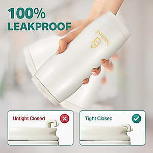 Stainless Steel Insulated Tumbler 20oz - Leak Proof, Double Wall Vacuum Insulation, Built-in Cleaning Tools, Durable, Corrosion-Proof (Black)