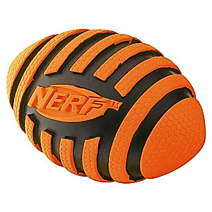 Nerf Dog 5in Spiral Squeak Football - Orange/Black