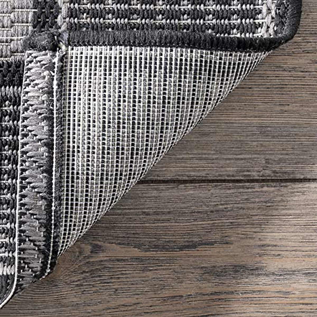 nuLOOM Gris Contemporary Indoor/Outdoor Area Rug, 7' 6" x 10' 9", Grey