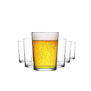 lav Highball Glasses Set of 6 - Clear Drinking Glasses 17.5 oz - Cold Beverage Glasses for Water and Beer - Made in Europe
