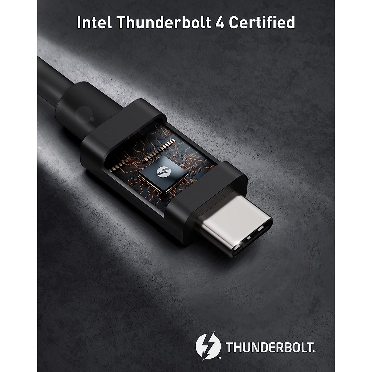 Maxonar [6.6Ft] Thunderbolt 4 Cable Intel Certified, Active Thunderbolt 4 Cable 40Gbps with 8K Display and 100W Charging Compatible with Thunderbolt 4, Thunderbolt 3, USB C, and USB4