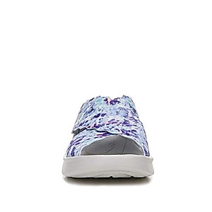 BZees Womens Sahara Slide Sandal Blue Tie Dye Fabric 9.5 M