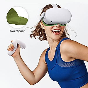 KIWI design Silicone Face Cover Pad with Lens Protector, Replacement Accessories Compatible with Quest 2