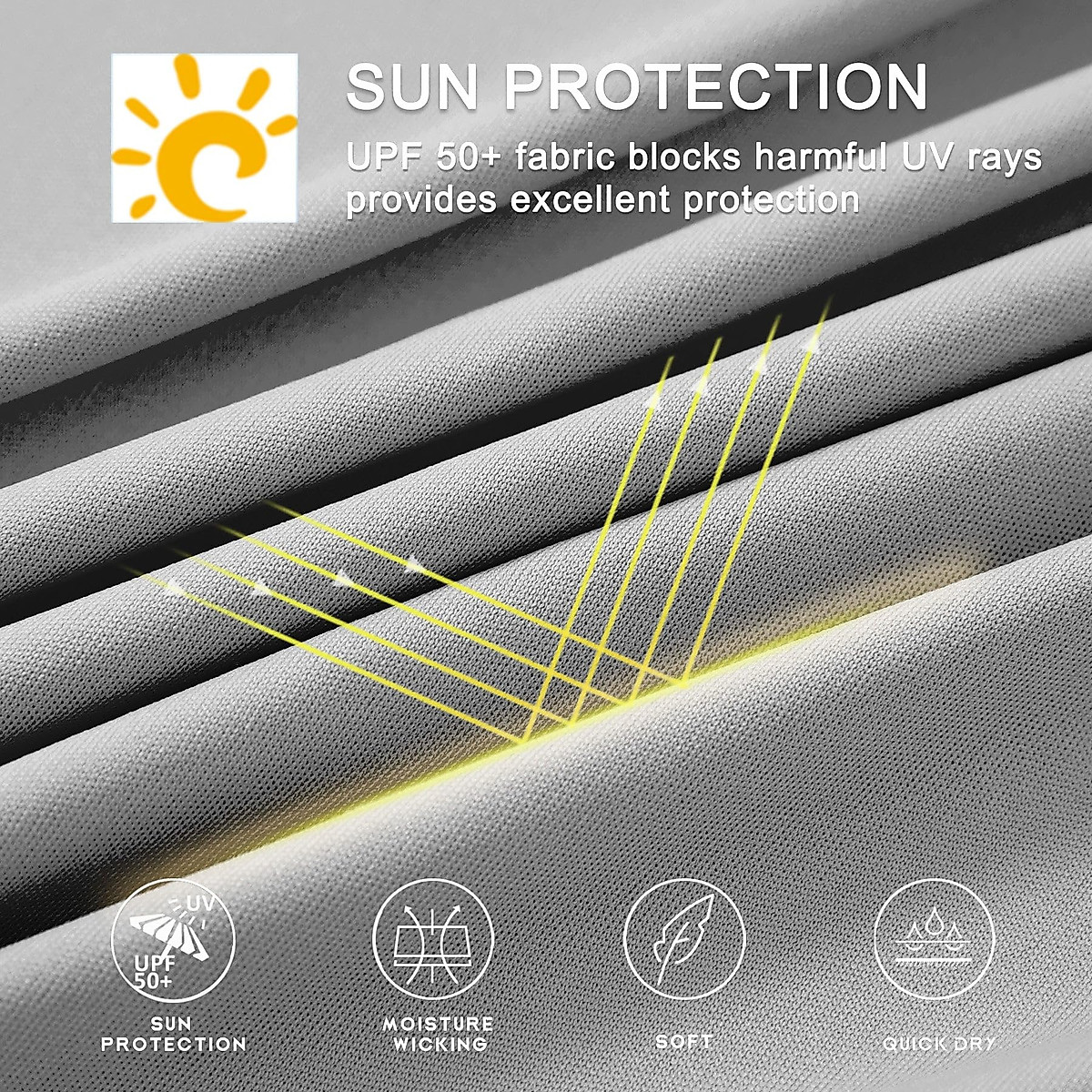 Willit Women's UPF 50+ Sun Protection Shirt Long Sleeve SPF UV Shirt Rash Guard Swim Hiking Fishing Tops Lightweight Gray M