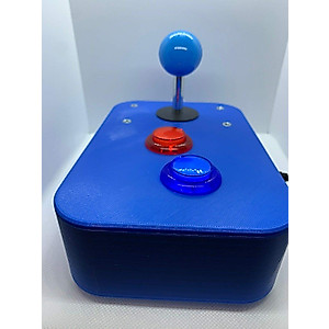 Atari Joystick 7800 2600 Controller Control Arcade Stick Handmade 3D Printed Case Blue