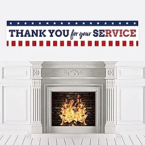 Big Dot of Happiness Happy Veterans Day - Patriotic Decorations Party Banner