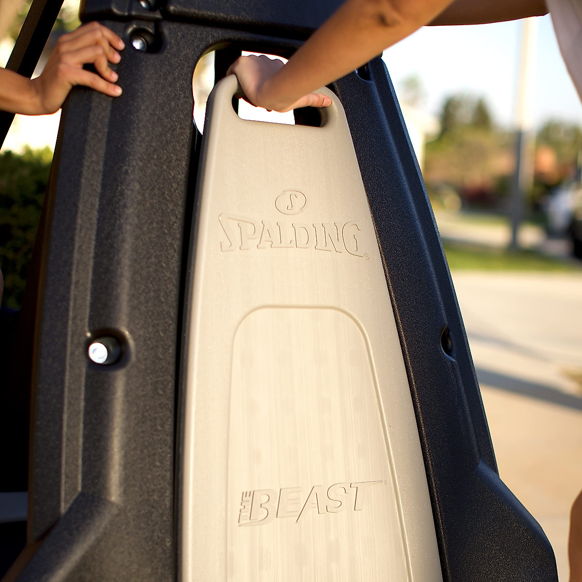 Spalding The Beast® 60" Tempered Glass Portable Basketball Hoop