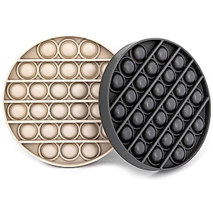 Johan & John Pop It Fidget Toys 2-Pack, Sensory Toys for Adults & Kids, Stress & Anxiety Relief Toys, Stylish Scandinavian Design, Robust & Firm, Poppet Loud on Both Sides, Granite & Blizzard