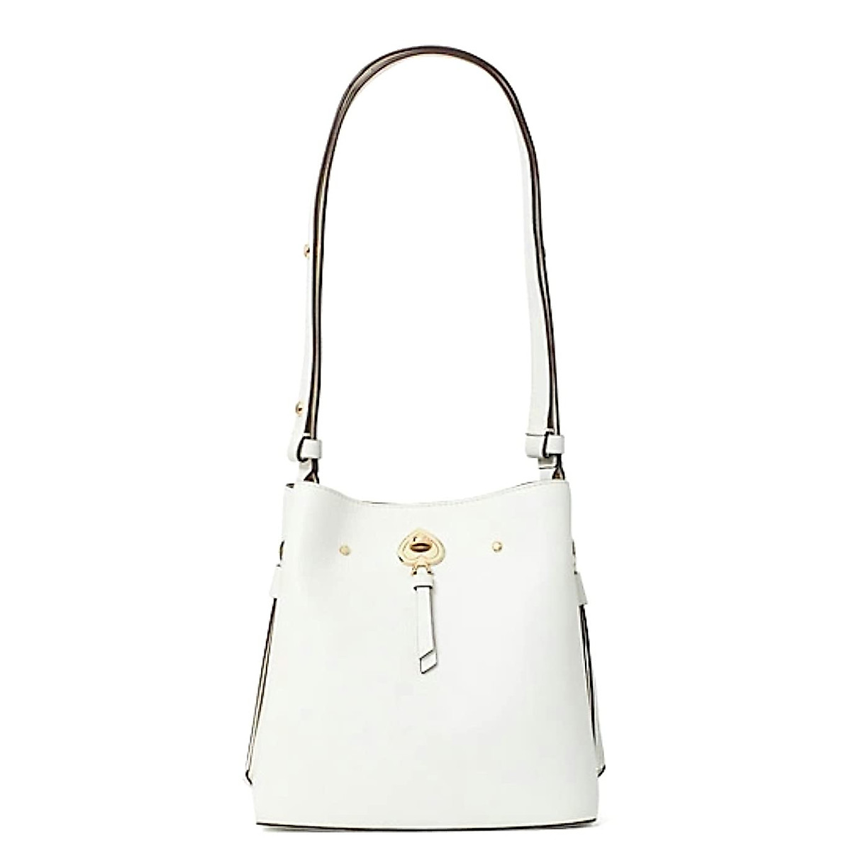 Kate Spade Marti Small Bucket Shoulder Tote Bag White Dove Leather WKRU7063