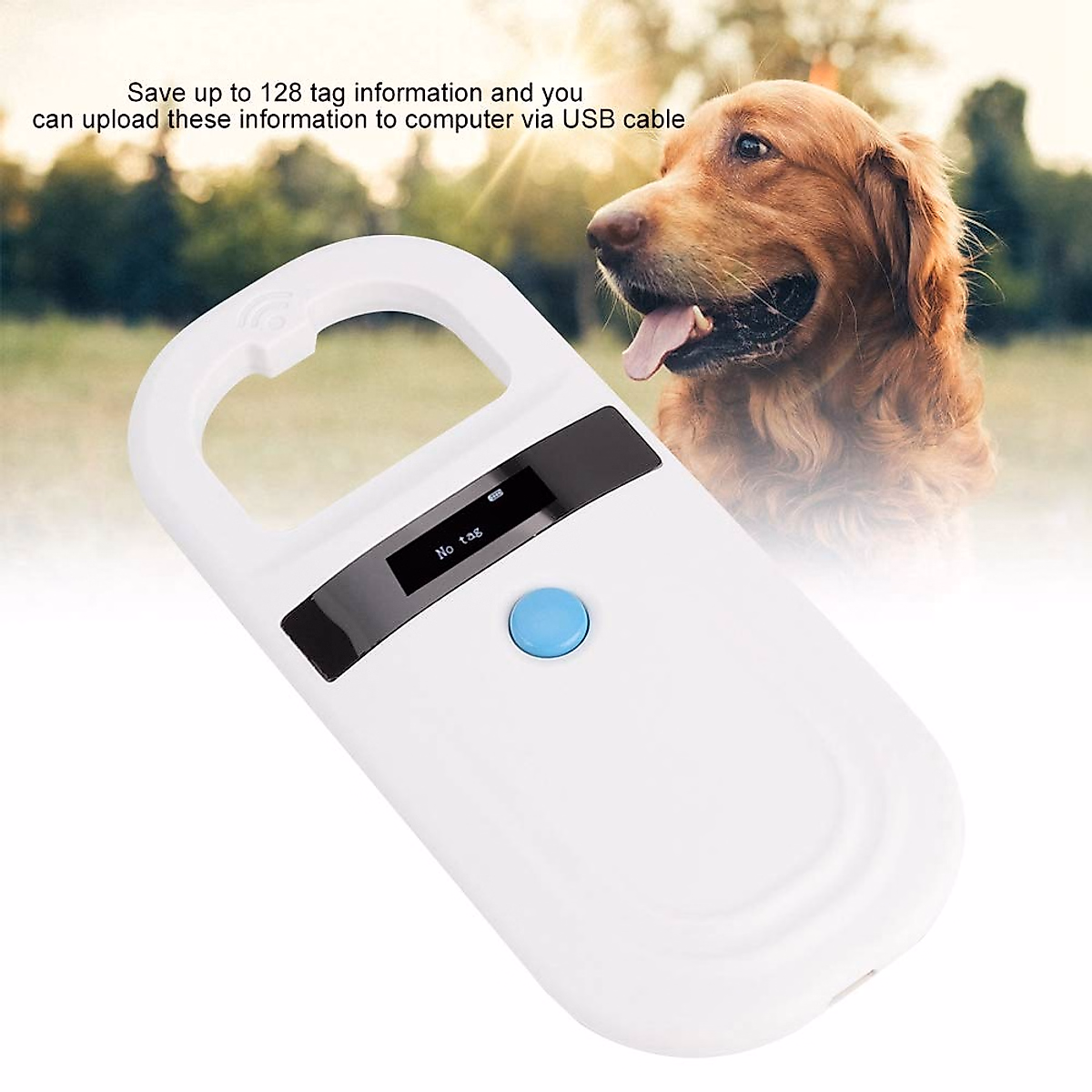 Pet Microchip Scanner EMID Pet Microchip Reader Dog Chip Reader Animal Chip ID Scanner Pet Tag Scanner for Animal/Pet/Dog/Cat/Pig FDX-B (ISO11784/11785) 134.2kHz, 125kHz & USB Rechargeable
